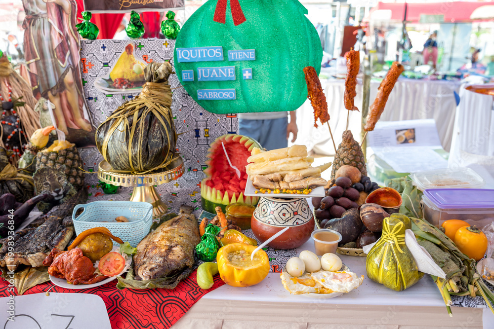 Chicken juane wrapped in bijao leaves. Peruvian jungle food, in all its ...