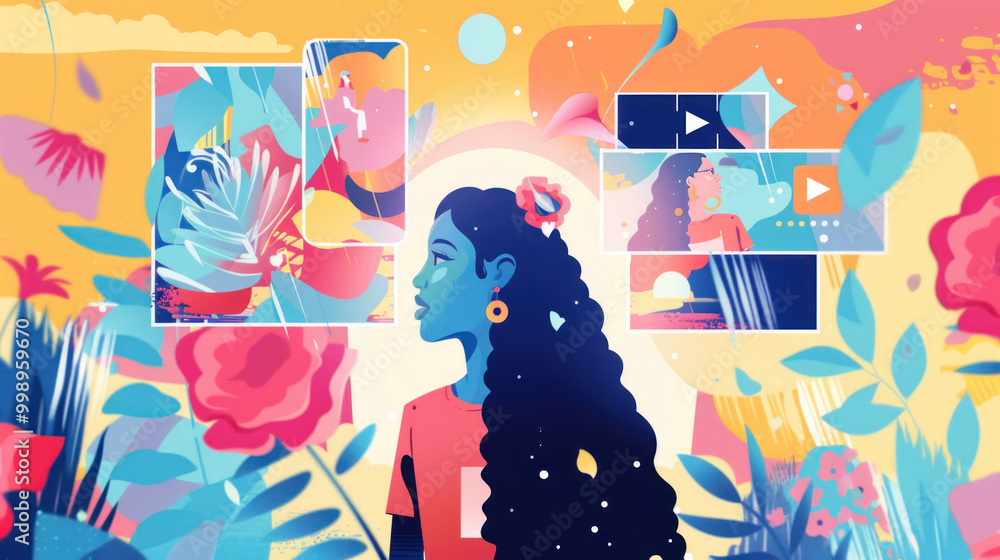 A visual of a creative social media ad campaign, combining video ...