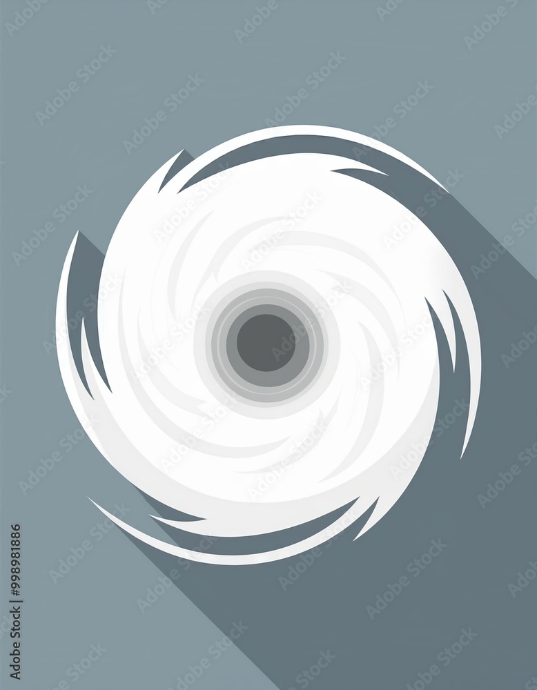 A stylized illustration of a hurricane, representing the powerful storm ...