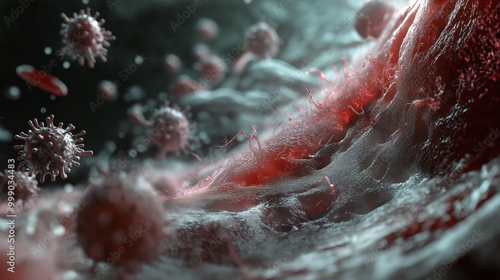 healthy heart tissue, displaying the cardiac muscle cells Stock Photo ...