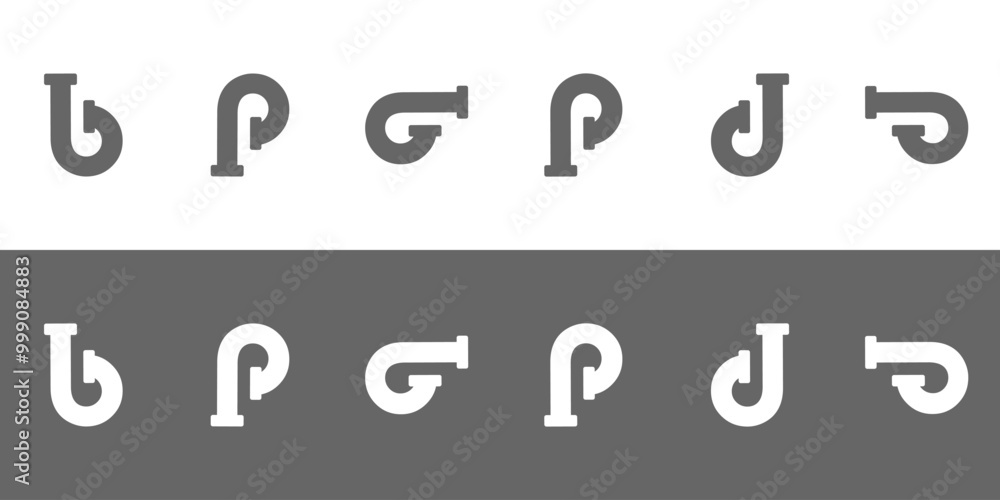 pipe vector logo design, pipe vector forming editable letters, pipe ...