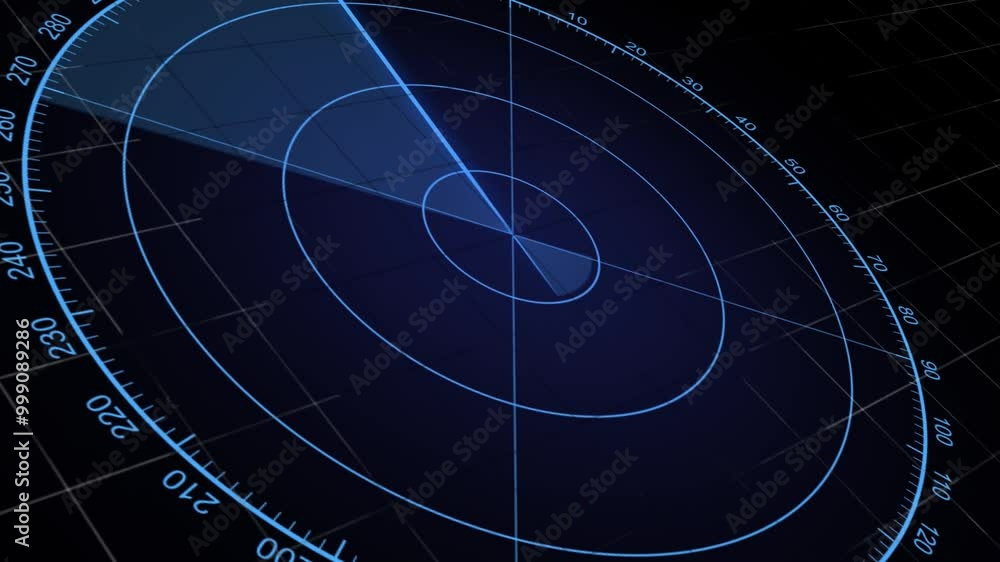 Animated radar screen. Minimalistic radar screen with scanning. radar ...
