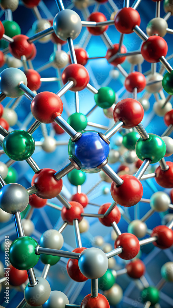 Foto de sodium iodide molecular structure 3d, ionic compound ...