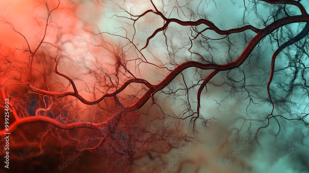 Intricate Vascular Network An abstract representation of the ...