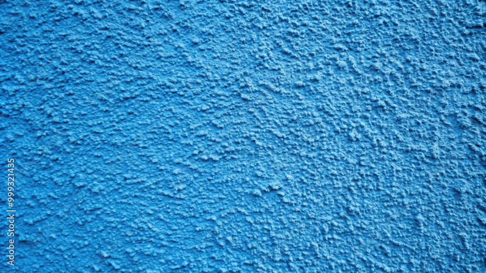 Blue plaster with sandy texture on rough exterior facade , building ...