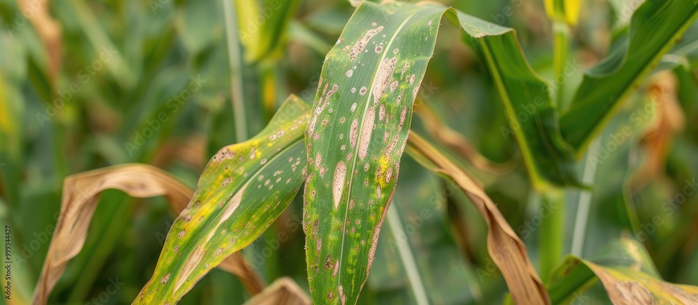 Foliar Diseasesnorthern Corn Leaf Blight Of Maize Corn Disease Caused ...