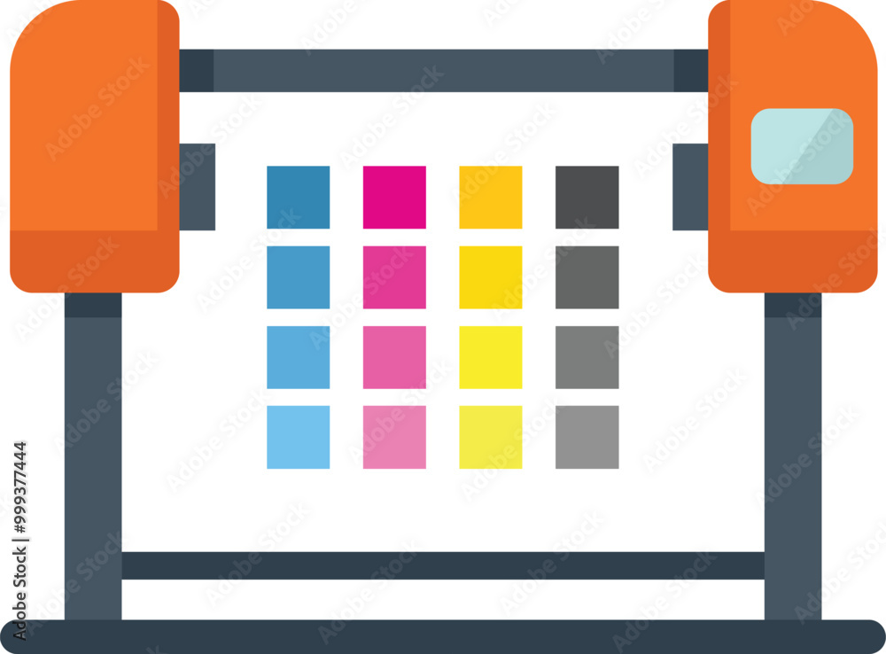 Large format printer using cmyk color model for printing on different ...