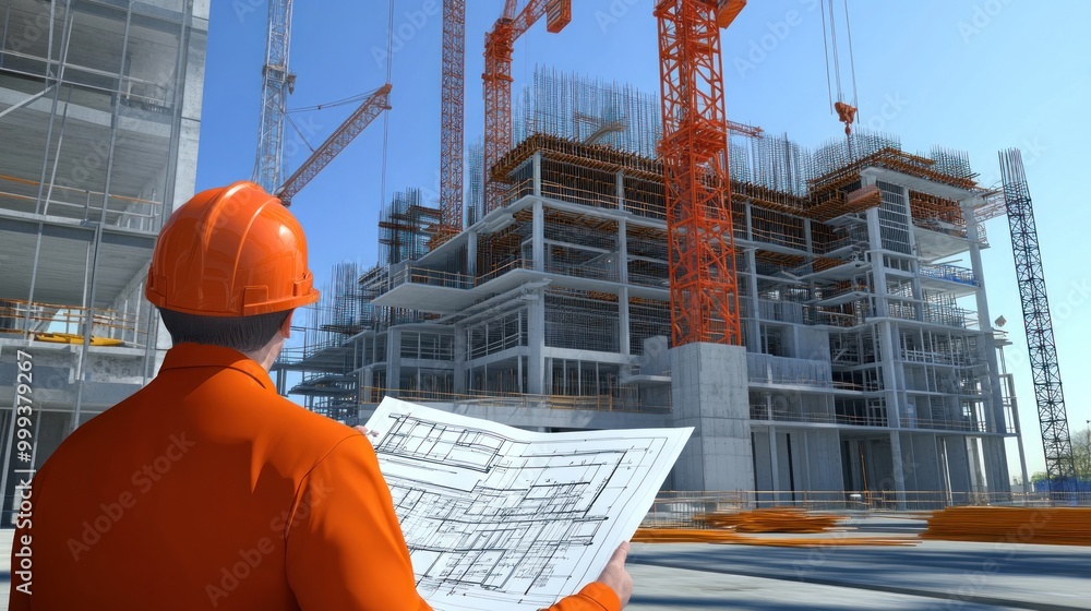 Generate a photo realistic image of architects and engineers conducting ...