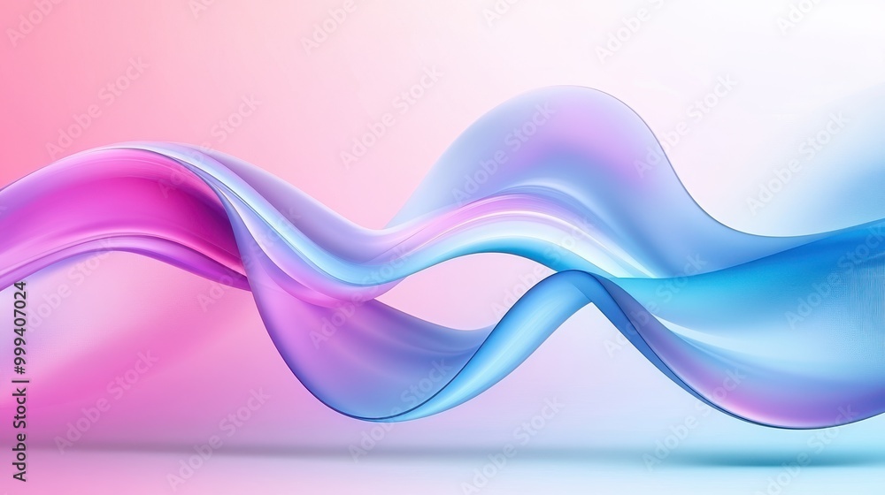 Abstract background with soft gradients blending into smooth curves ...