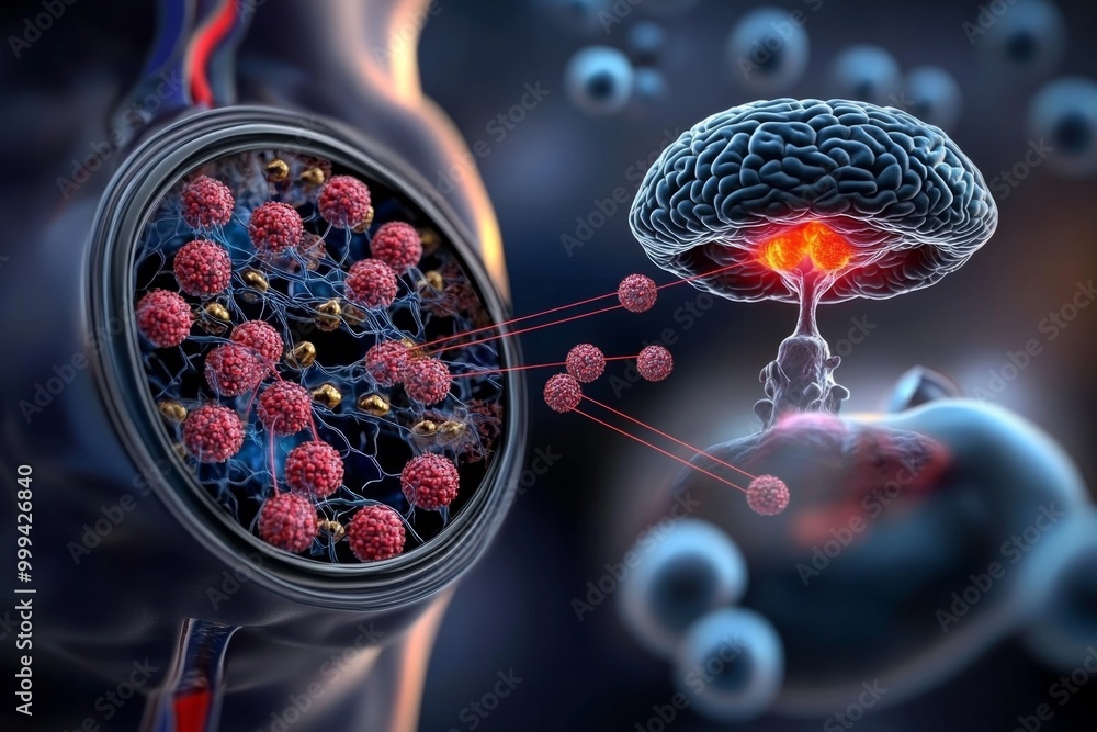 Illustration of hormonal regulation in the male reproductive system ...