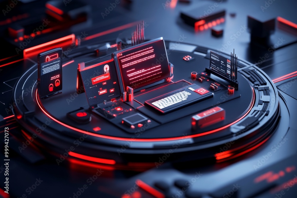 Poster Interactive 3D model of a phishing attack simulation, where ...