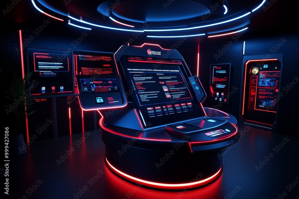 Interactive 3D model of a phishing attack simulation, where users can ...