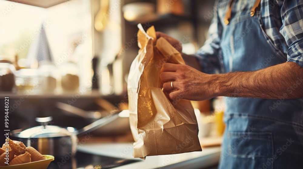 Close-up of a Person's Hand Holding a Food Package with Allergen-Free ...