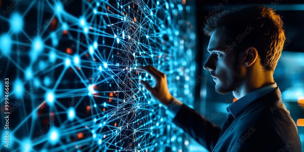 Focused image of a screen displaying neural network convergence ...