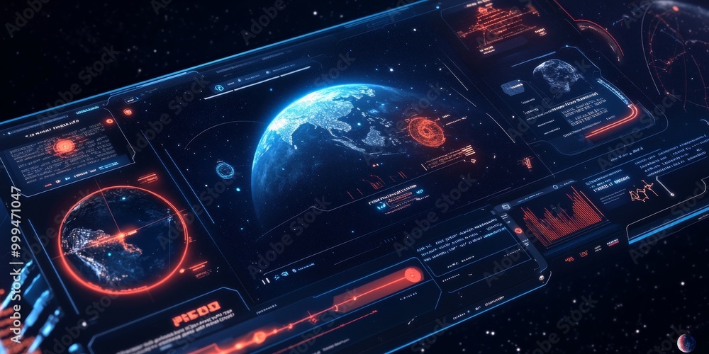 Modern space exploration app interface, showcasing responsive ...