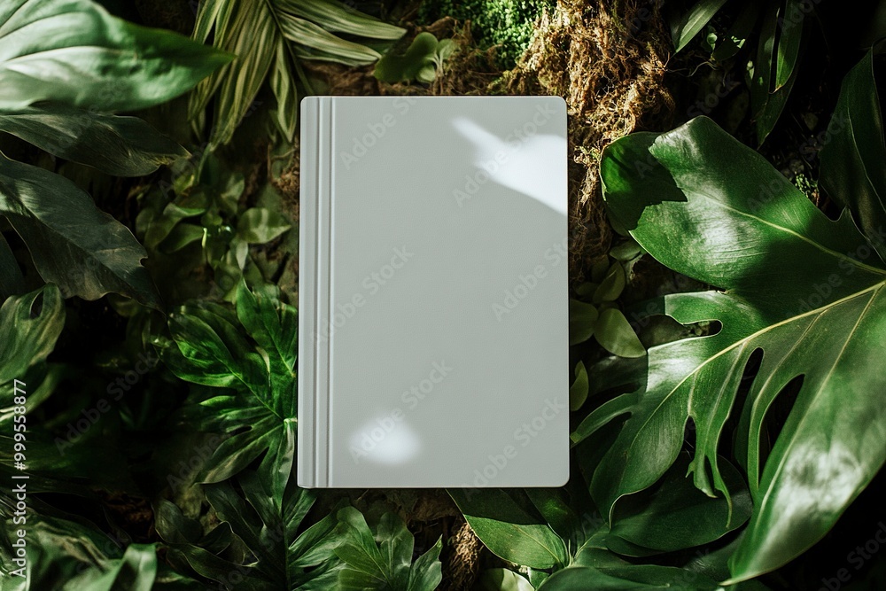 Book mockup blank cover notepad face and back side sketchpad empty ...