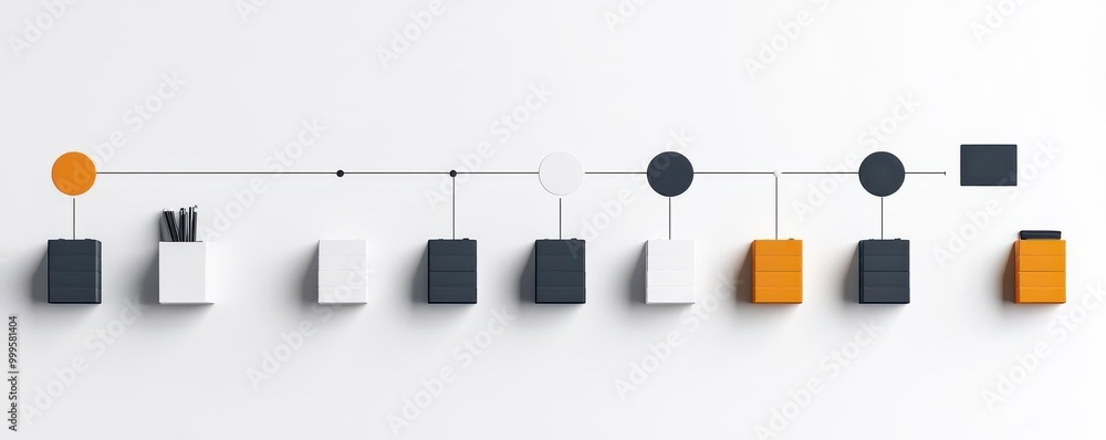 Design a sleek and minimalist infographic depicting the process of ...