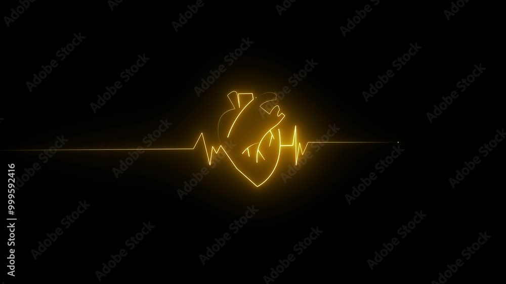 illustration of the human heart and cylindrical veins. Human anatomy ...