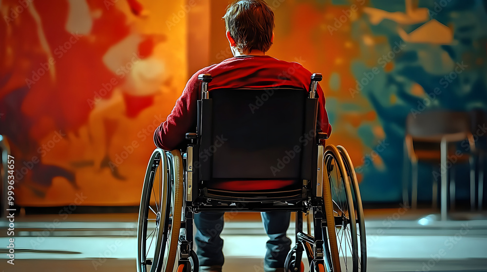 Disabled person in wheelchair care accessibility disability medical ...