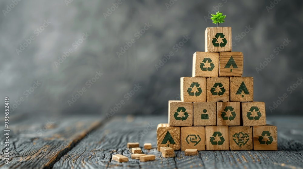 ESG environmental social and corporate governance concept. A pyramid of ...