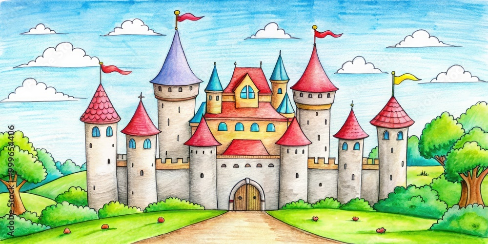 Create a delightful castle drawing with this easy step-by-step guide ...