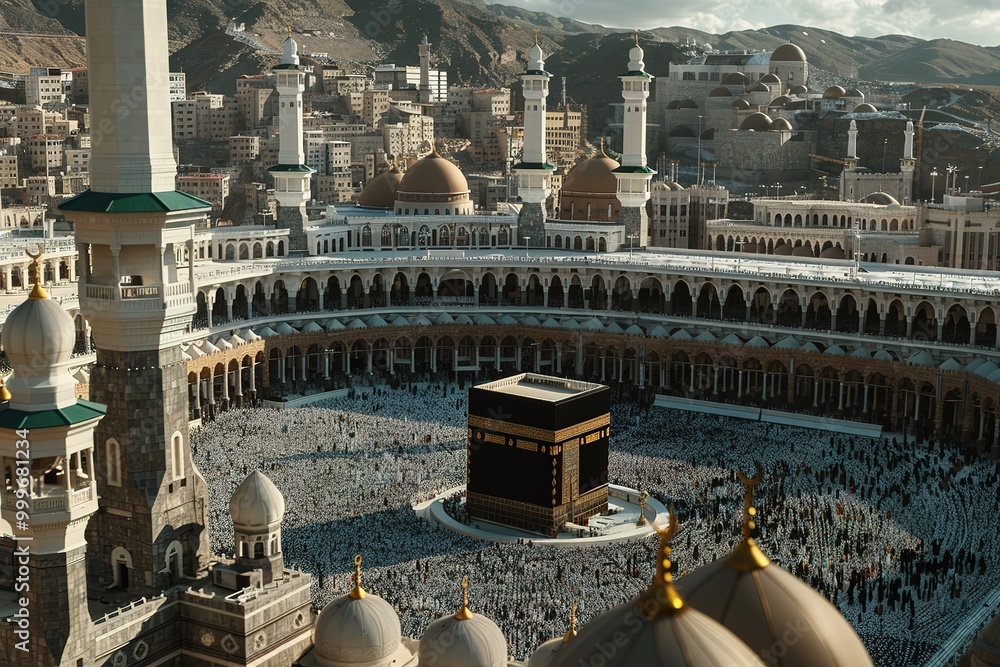 Pilgrims circumambulate the Kaaba at Masjidil Haram in Makkah, Saudi ...