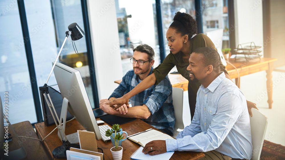 Group, computer and reading of project, teamwork and intern with lead ...