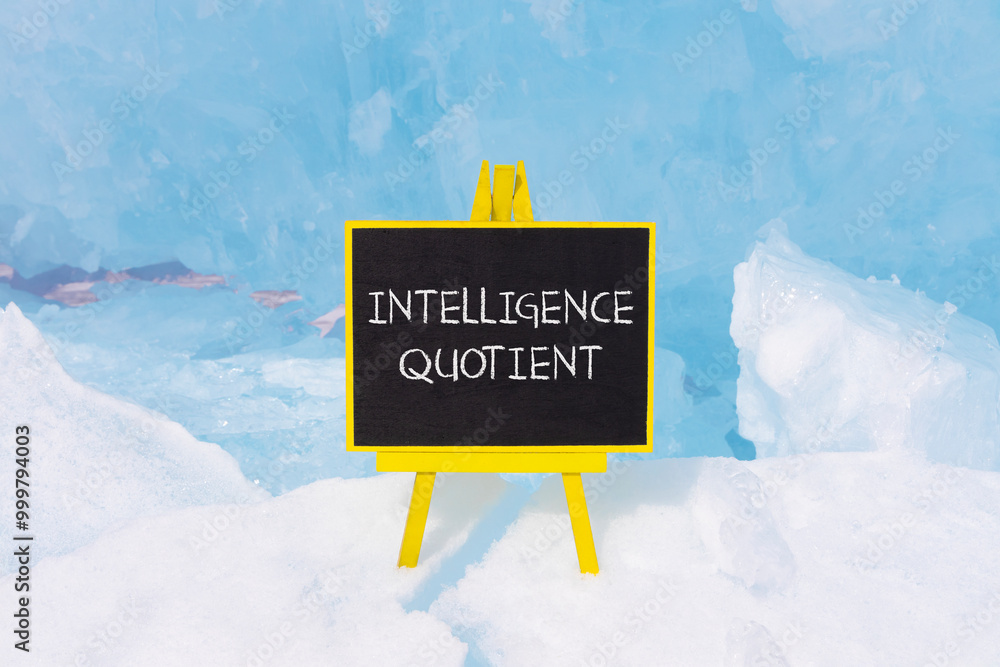 IQ intelligence quotient symbol. Concept words IQ intelligence quotient ...