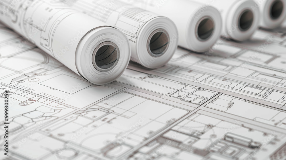 Plotter paper rolls for printing large-format architectural drawings ...