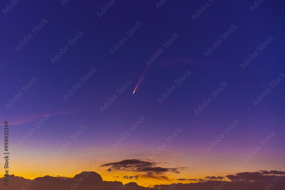 Comet Tsuchinshan Atlas C 2023 A3, periodic comet passing perihelion ...