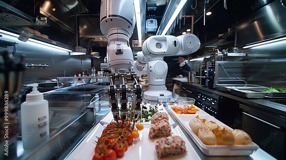Robotic chef restaurant kitchen, automated culinary innovation: A fully ...
