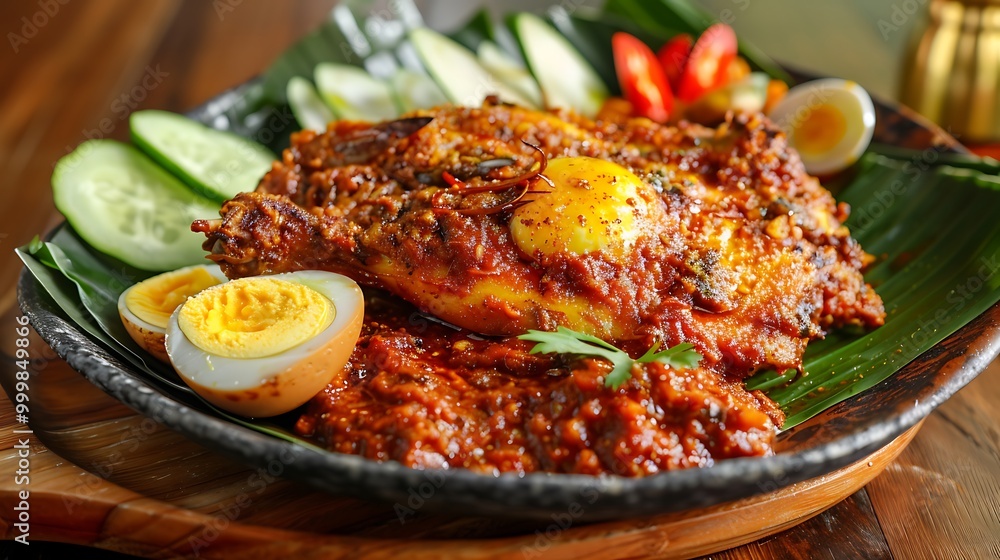 popular yummy spicy malay halal food menu curry chicken rendang beef ...