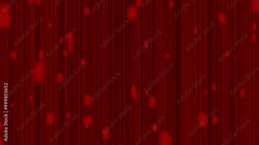4k abstract looping red background animation. snowfall effect, falling ...