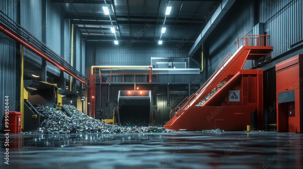 Waste management machines, including compactors, shredders, and ...