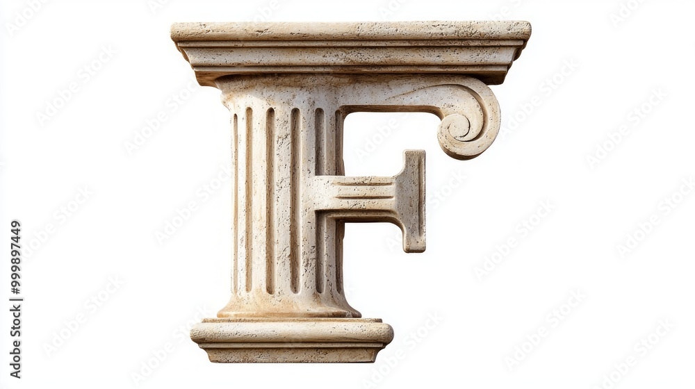 letter F stands out as an exquisite creation shaped like an antique ...