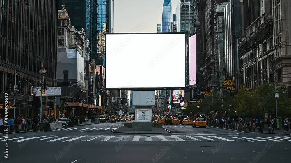 illustration for copy space in a huge billboard in the middle of ...