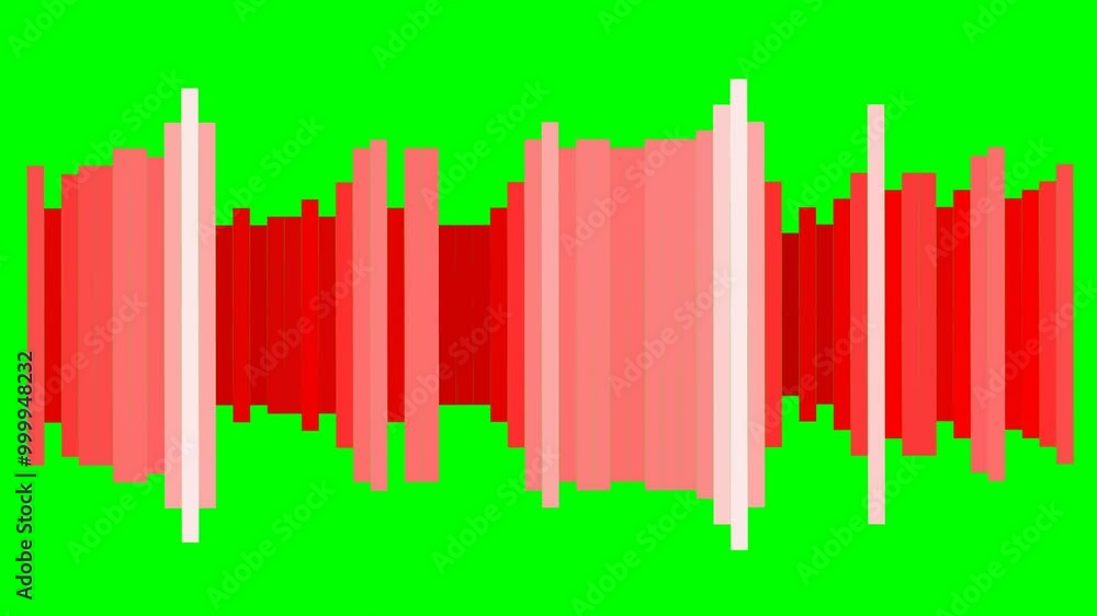 2d animated character of Horizontal movement of heart rate, sound bar ...