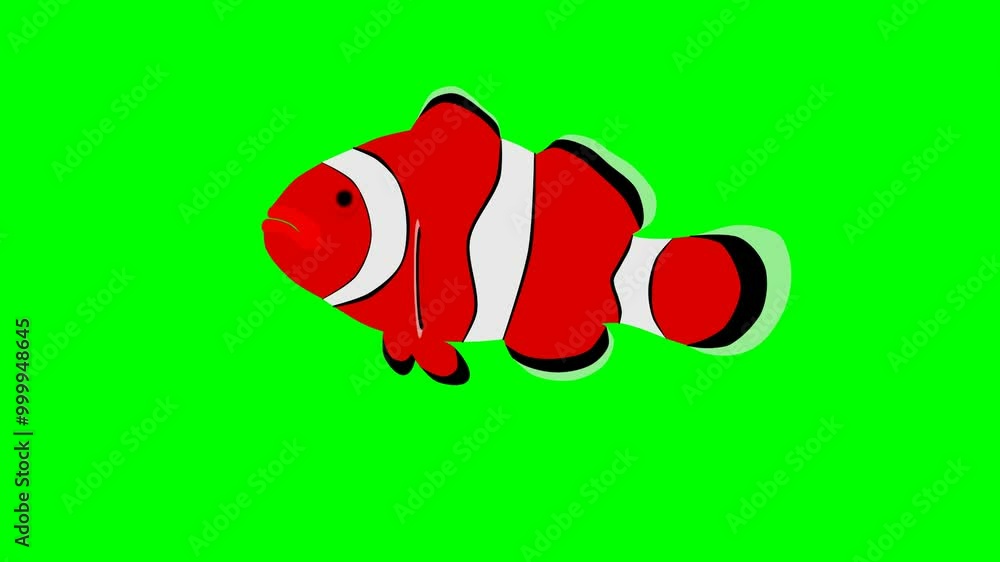 2d animated character of Moving swimming flapping opening closing mouth ...