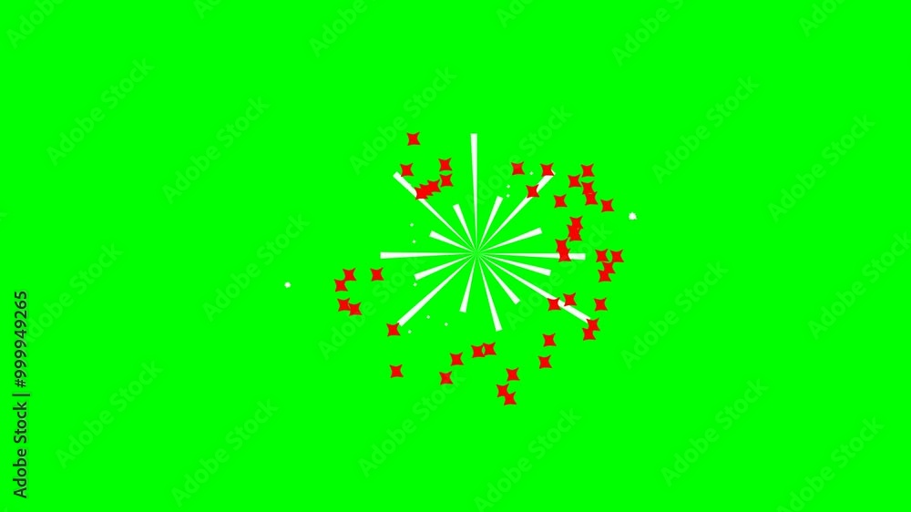 2d animated character of Bursting of bells, firecrackers and colorful ...