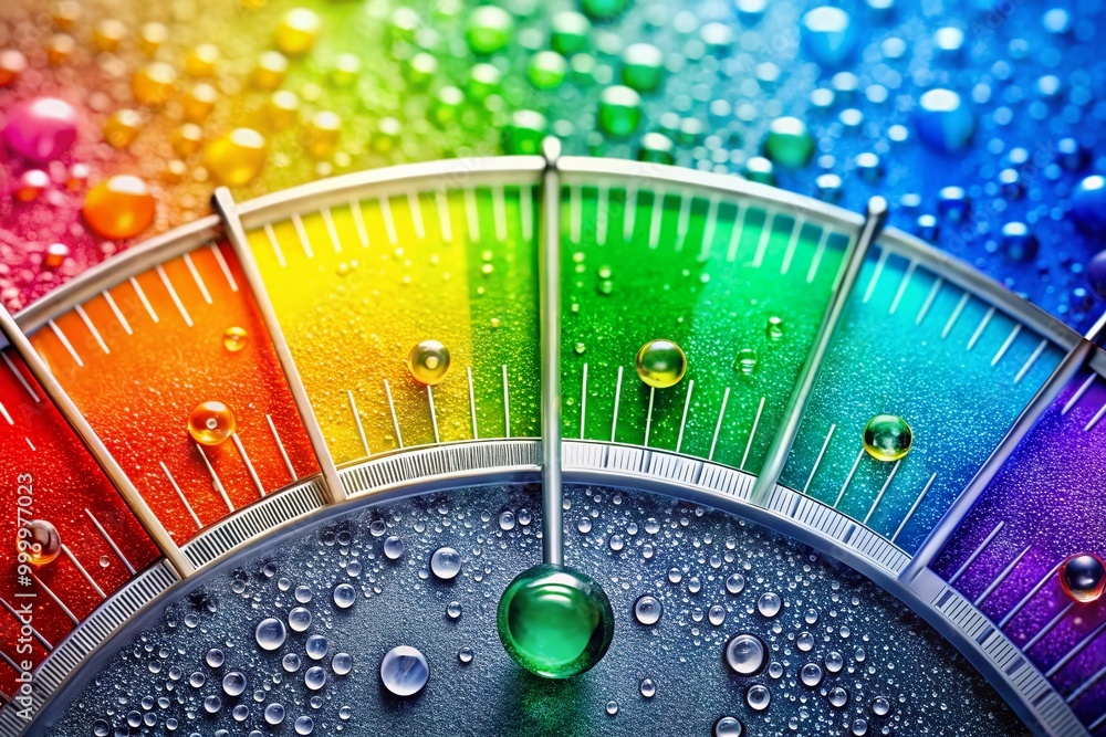 Detailed Acidic Alkaline Scale Illustration for pH Level Measurement in ...