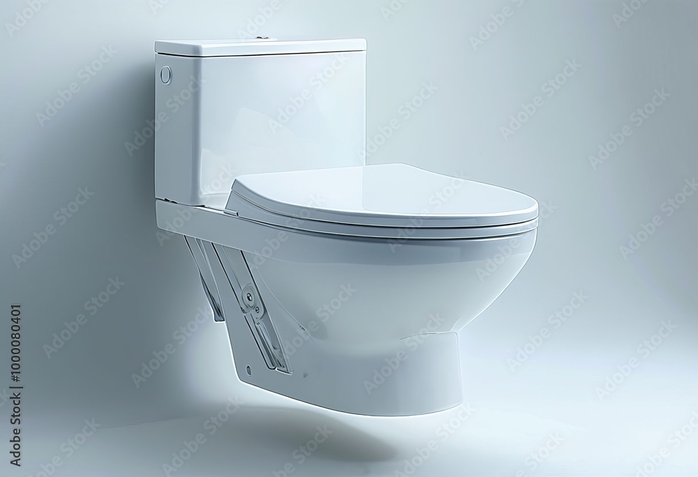 floating toilet a toilet design that appears to be floating with Stock ...