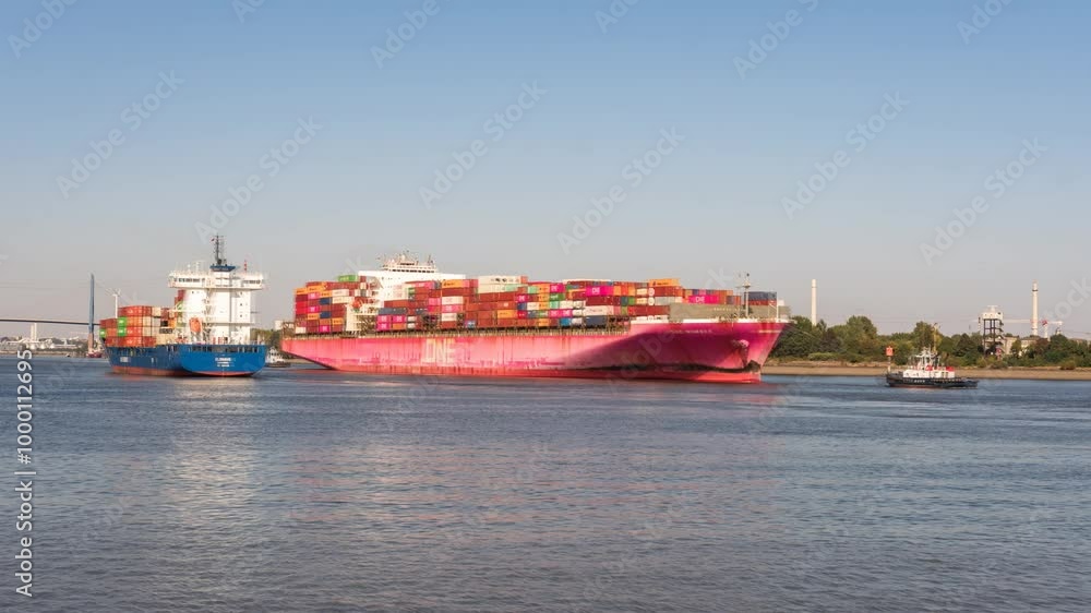 HAMBURG, GERMANY - Sep 21st, 2024: The Container ship "One Humber" is ...