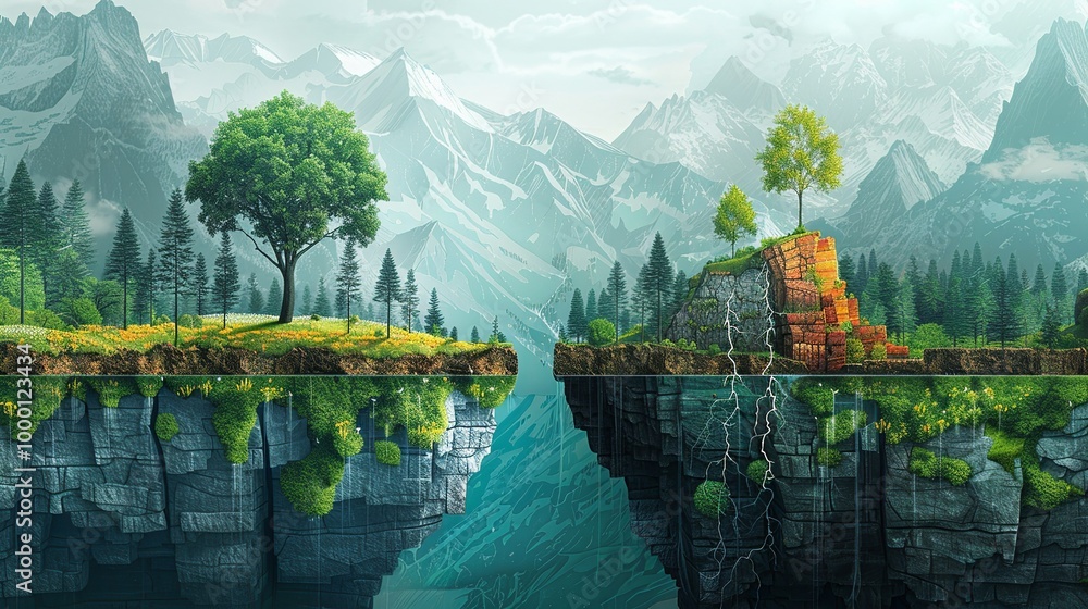 Realistic image depicting the consequences of environmental justice ...