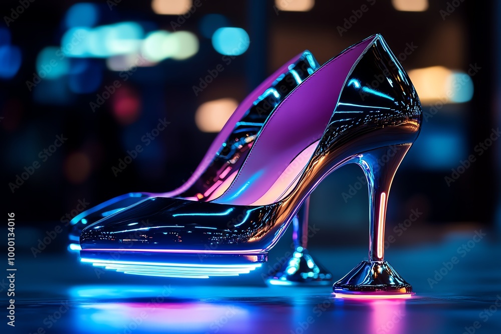 Futuristic high heels with levitating technology, where the shoes hover ...