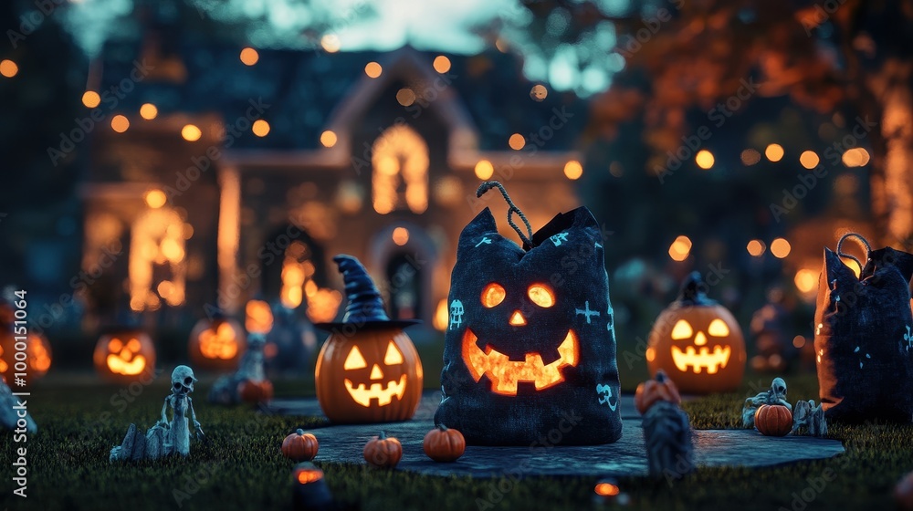Spooky Halloween Bean Bag Toss Game with Witch, Skeleton, and Pumpkin ...