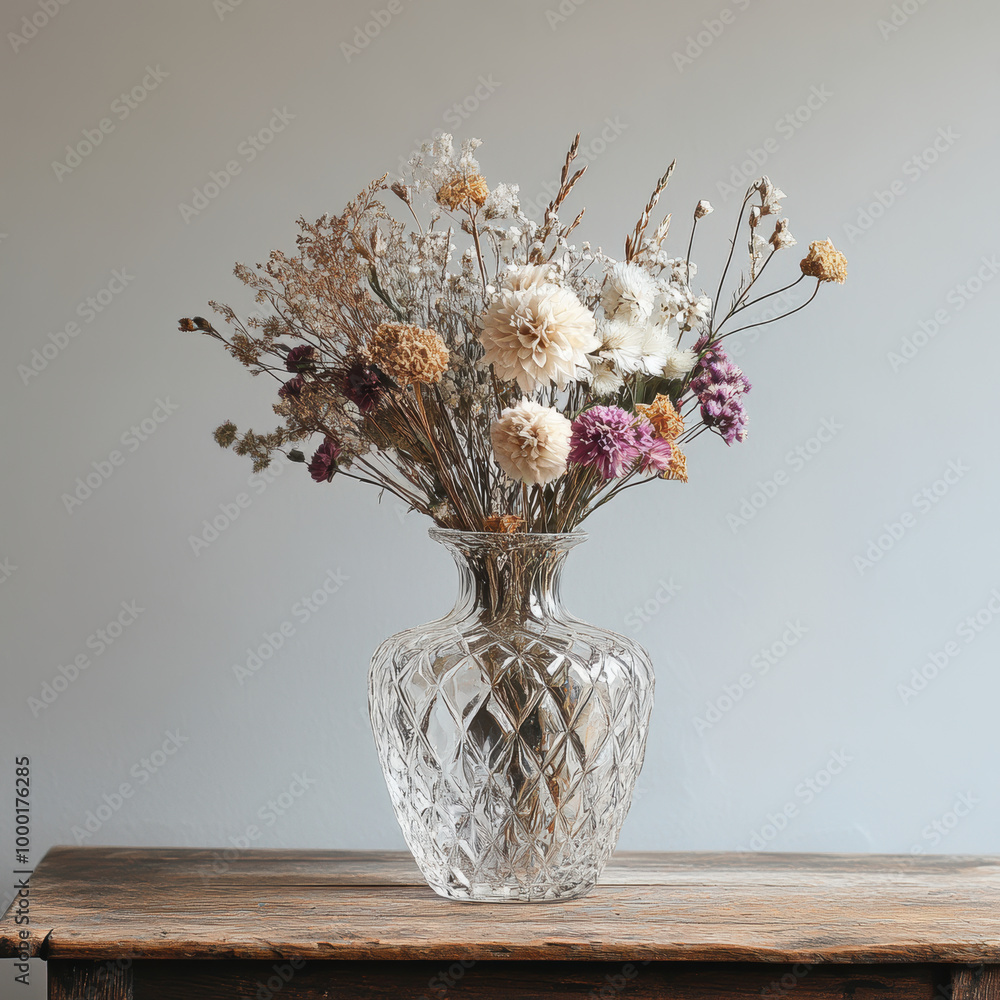beautiful vintage dining table centerpiece featuring crystal vase ...