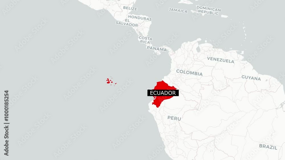 Political map of Ecuador. Map of Ecuador with borders 素材庫影片 | Adobe Stock