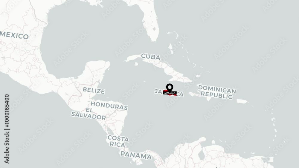 Political map of Jamaica . Map of Jamaica with borders Stock Video ...