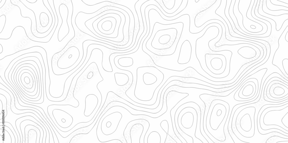 Vector topographic white wave line geography landscape Topo contour map ...