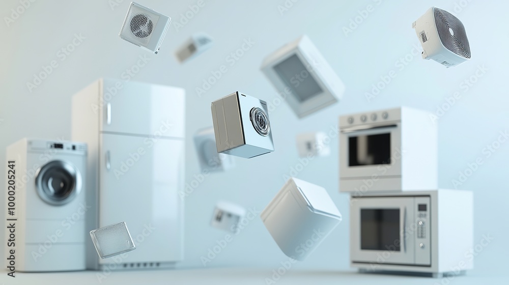 Gravity-Defying Home Appliances in 3D: A Stunning Studio Render ...